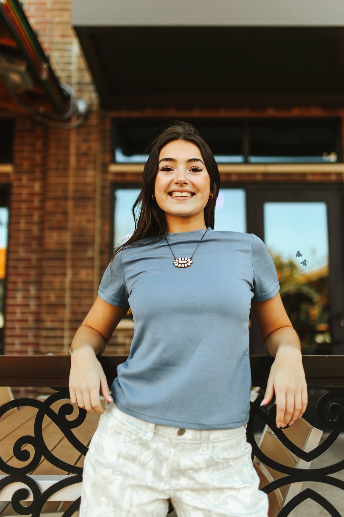 CLOUD BASIC SNUG TEE *DENIM – 2 Fly Co.